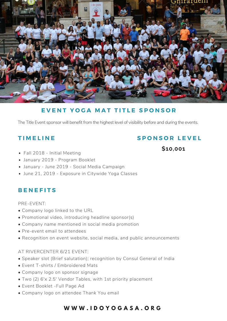 Idoyoga 2020 Sponsorship Proposal - International Day of Yoga 2025